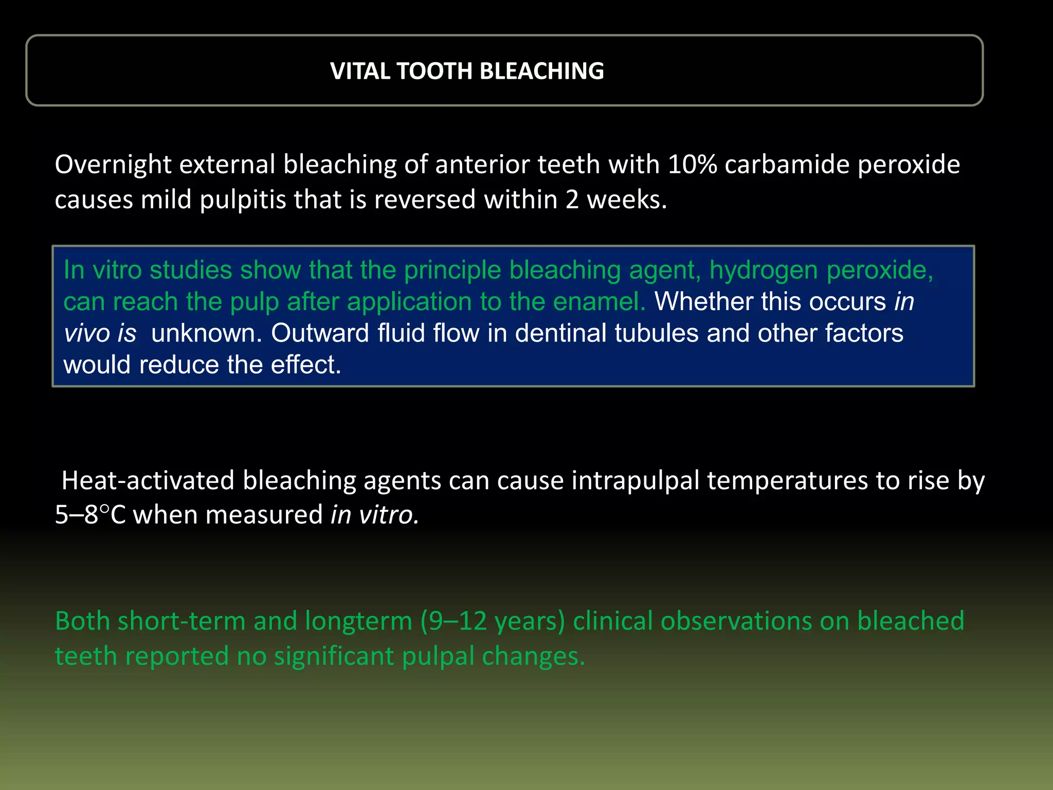 Pulpal response to various dental procedures restorative materials | PPTX