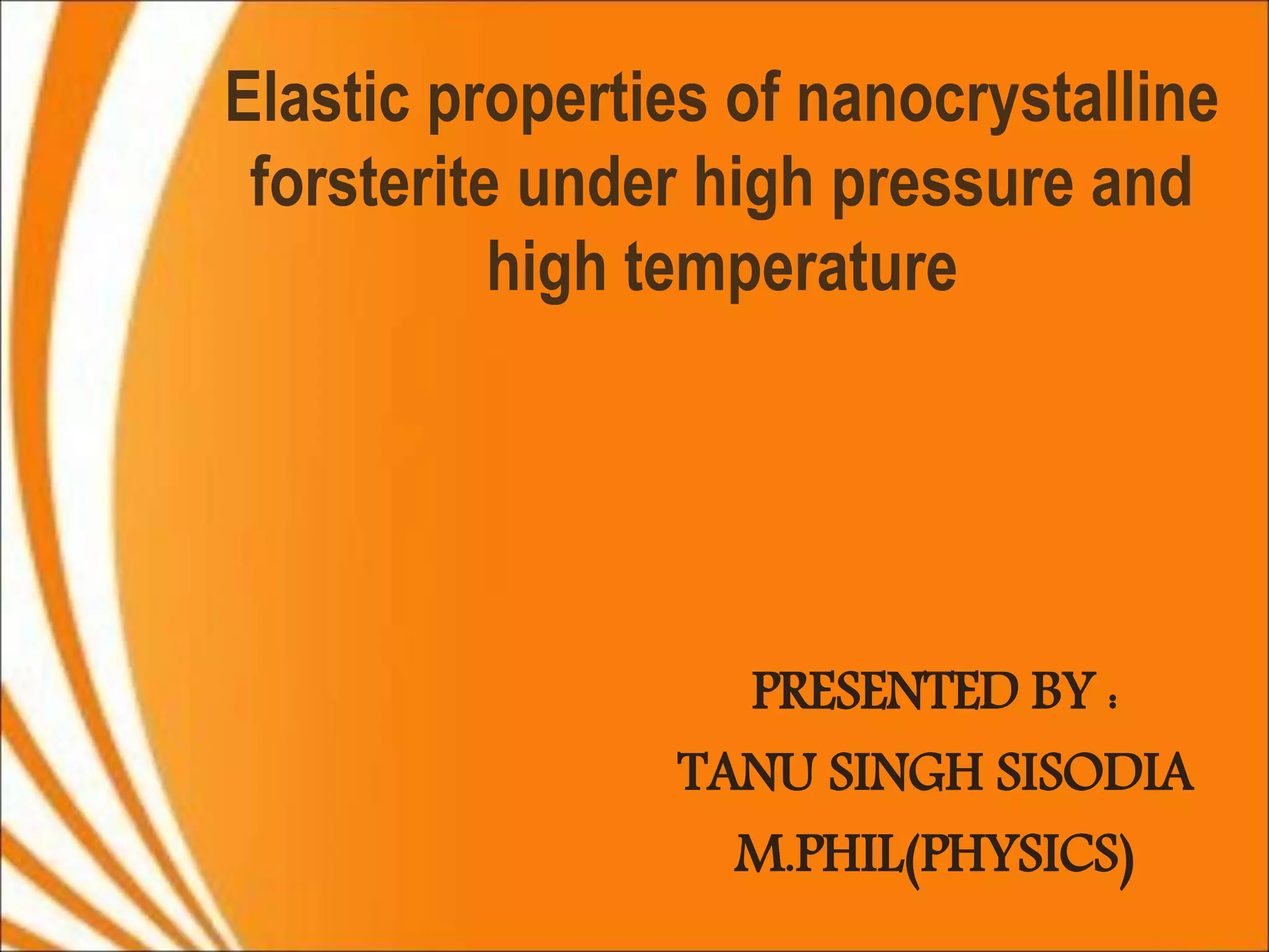 nanocrystalline forsterite | PPT