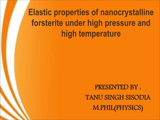nanocrystalline forsterite | PPT