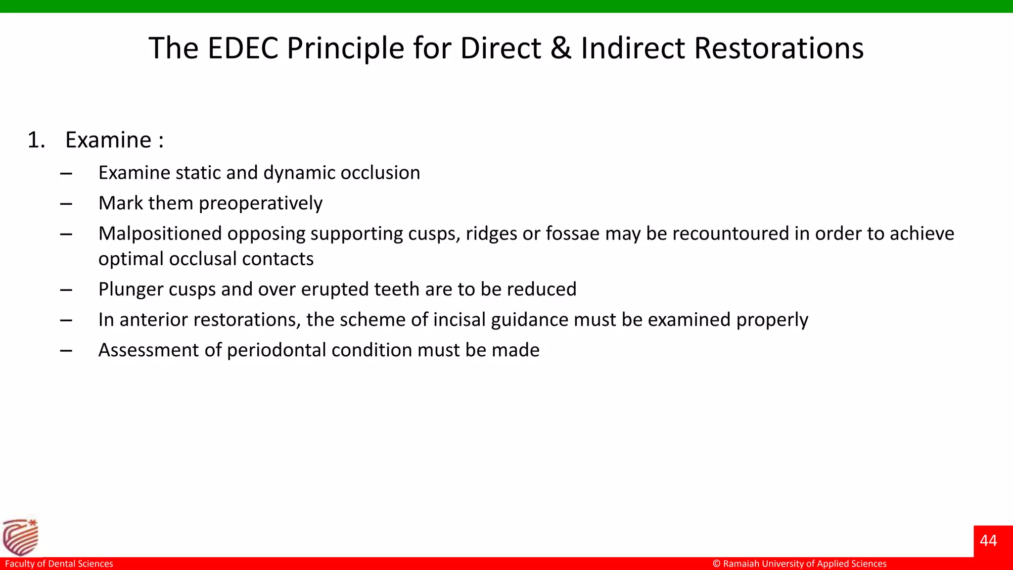 Occlusion in restorative dentistry | PPTX