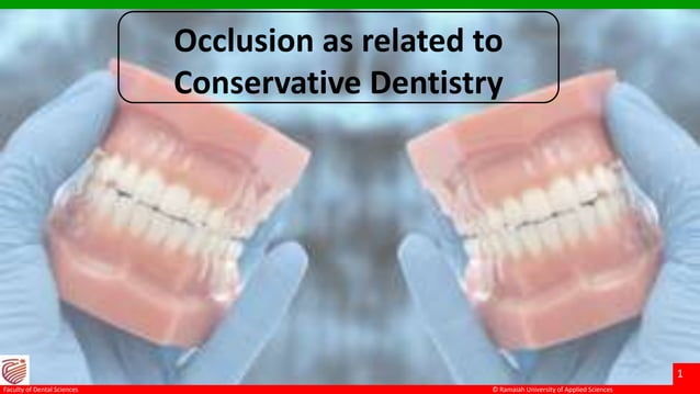 Occlusion in restorative dentistry | PPTX