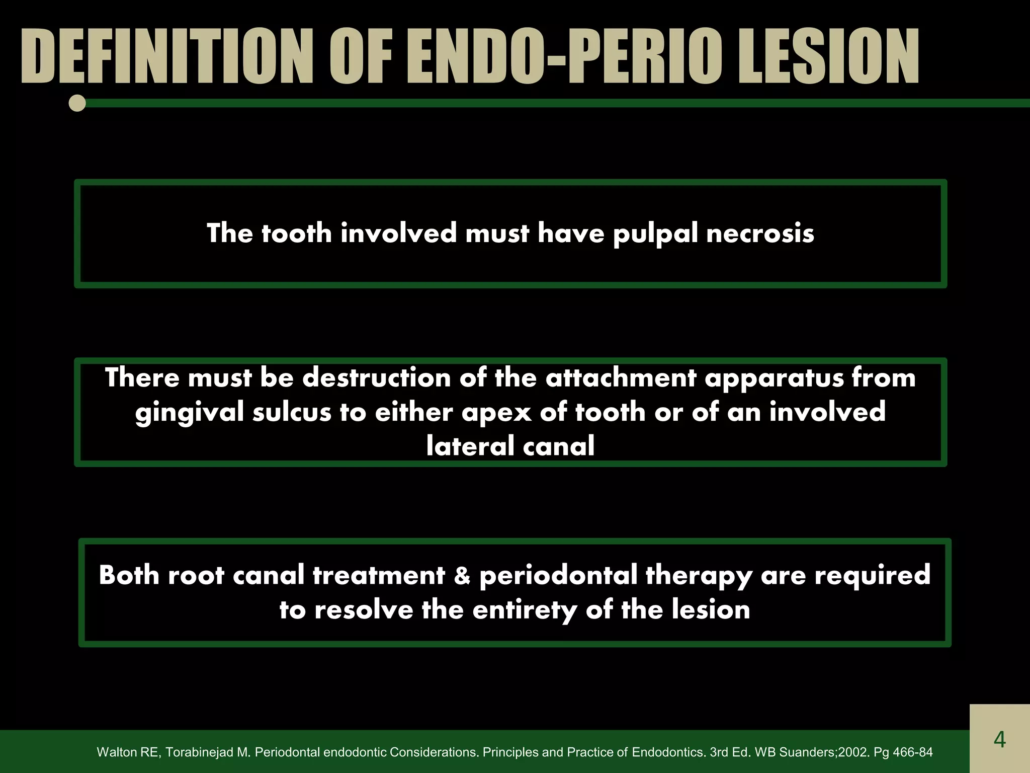 Endodontic Periodontal Relationship, ENDO PERIO LESION | PPTX