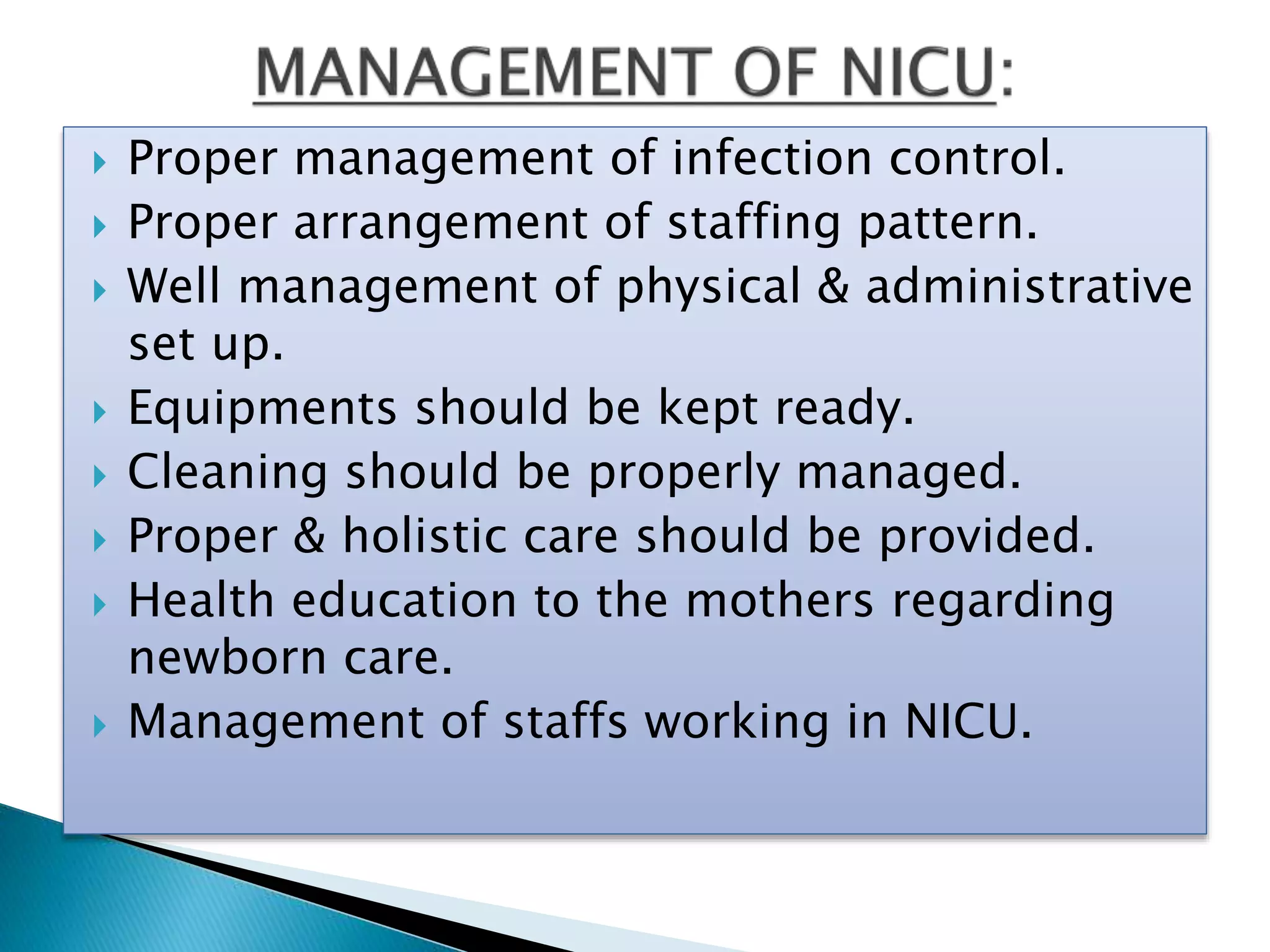 Organization, Transportation, Setting and Management of Neonatal ...