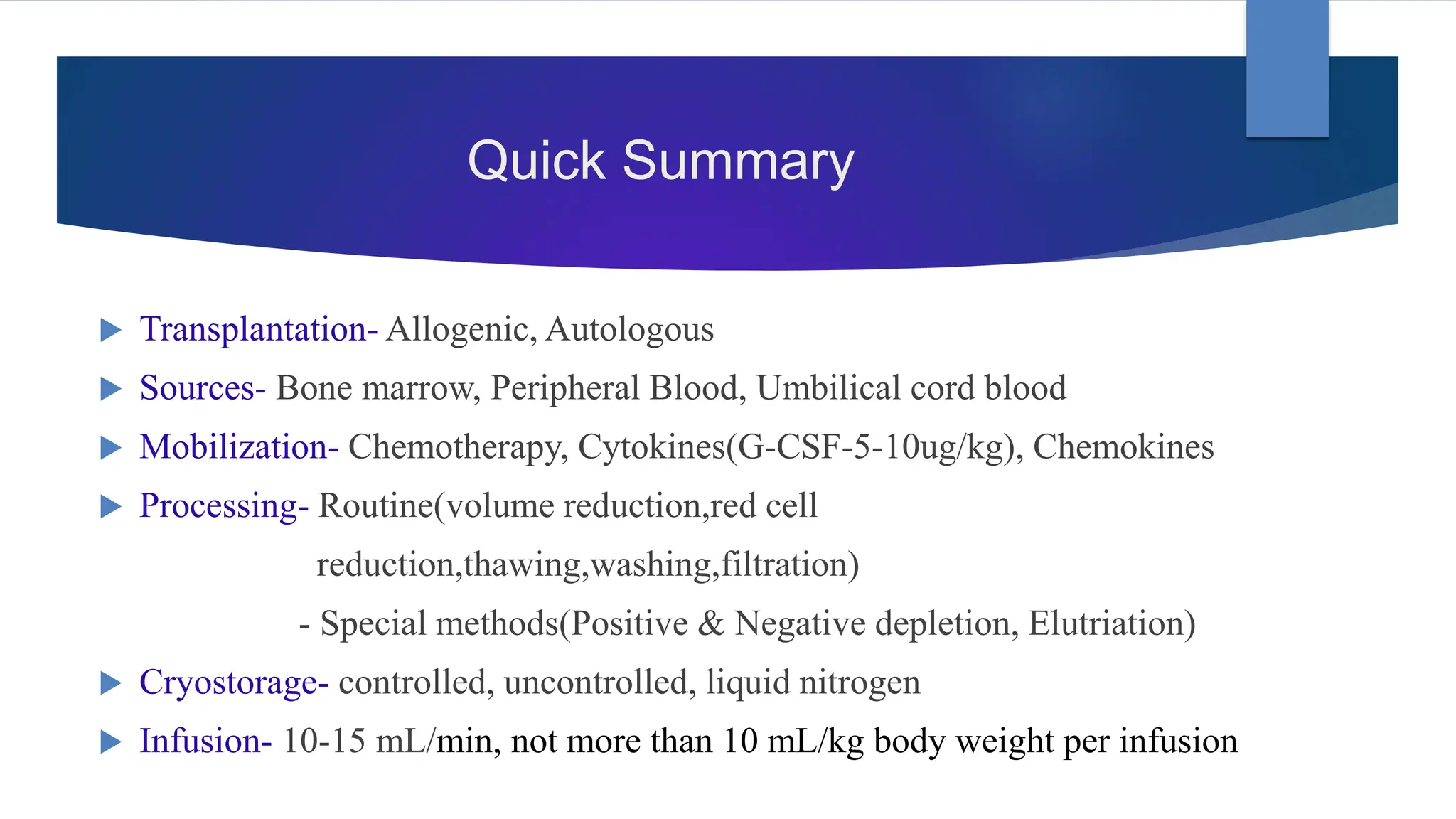 Peripheral blood stem cell transplantation- sources mobilization ...