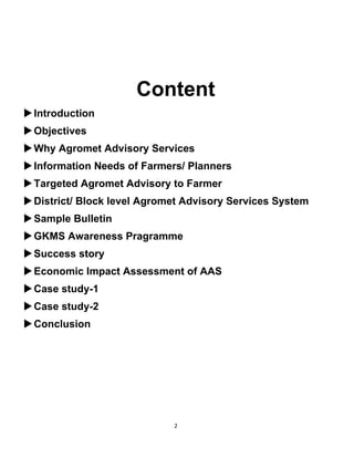 Role of Agrometeteorology Advisory Services In Agriculture | PDF