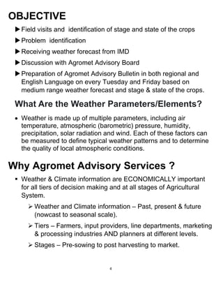 Role of Agrometeteorology Advisory Services In Agriculture | PDF