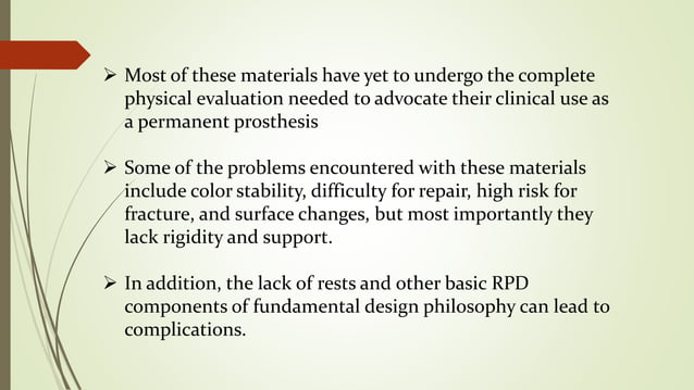 Recent advances in rpd and it's uses in prosthodontics | PPTX