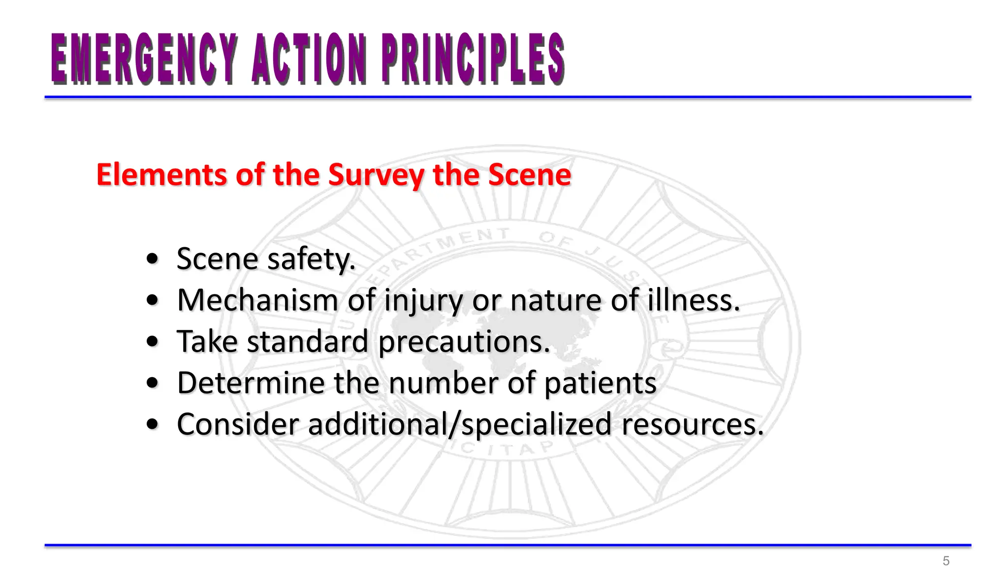 Seminar 5 Minute Presentation on Principles of Emergency Care.ppt