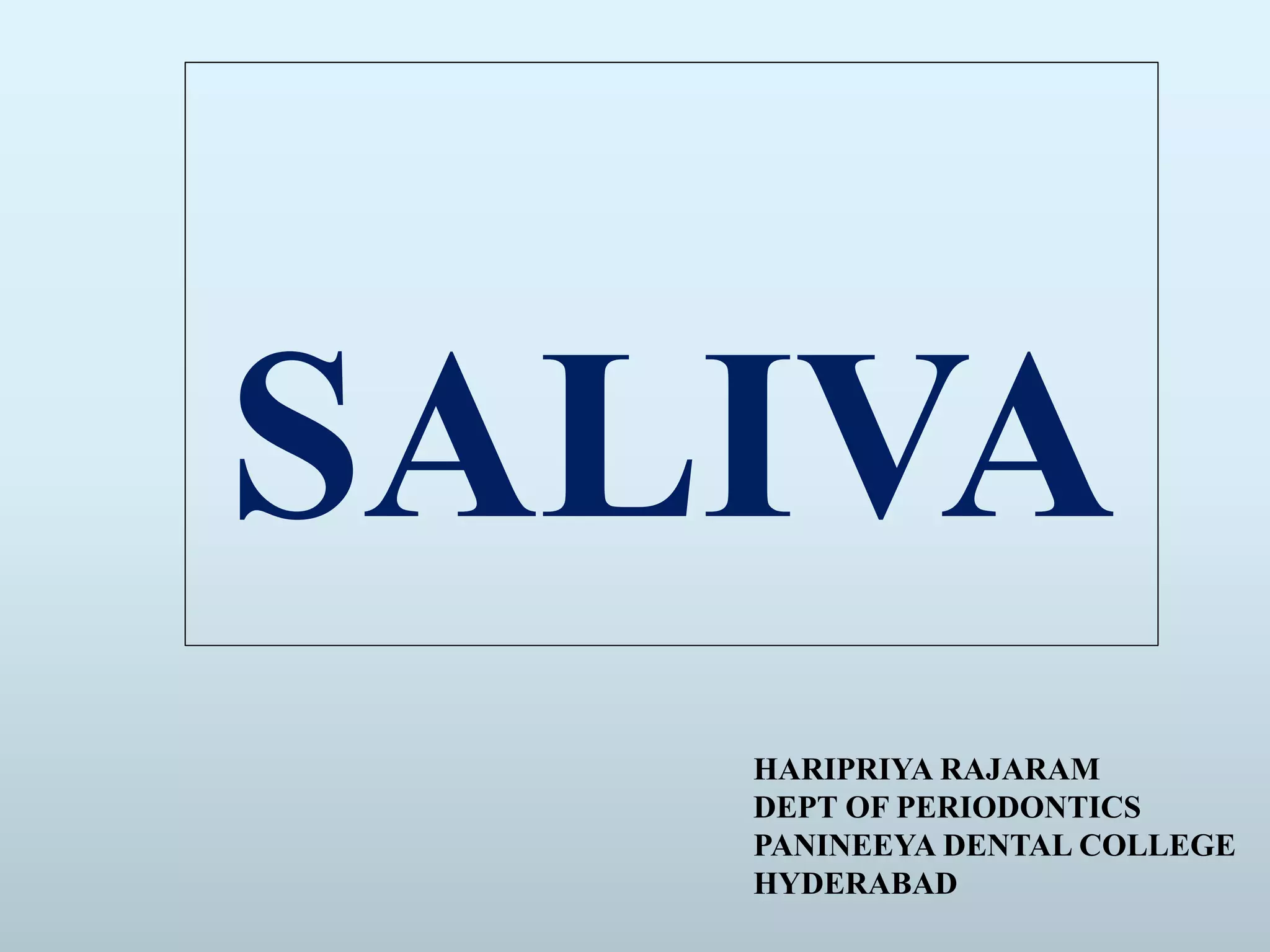 SALIVA | PPTX