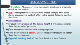 Intra-uterine fetal death and Post-term pregnancy | PPTX