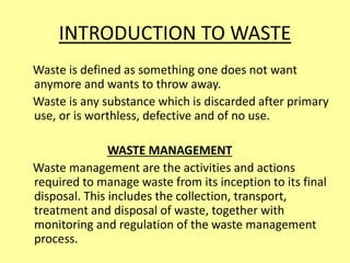 solid waste management | PPTX