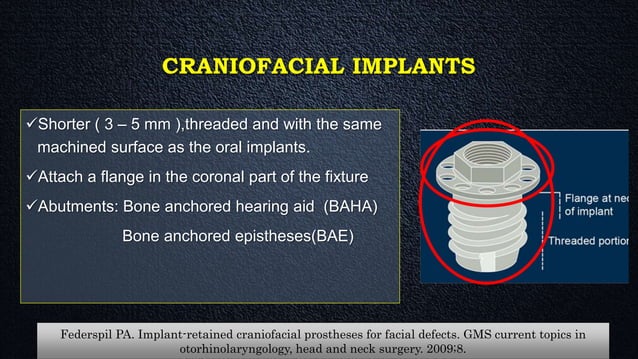 implant retained maxillofacial prosthesis | PPTX | Ear, Nose and Throat ...