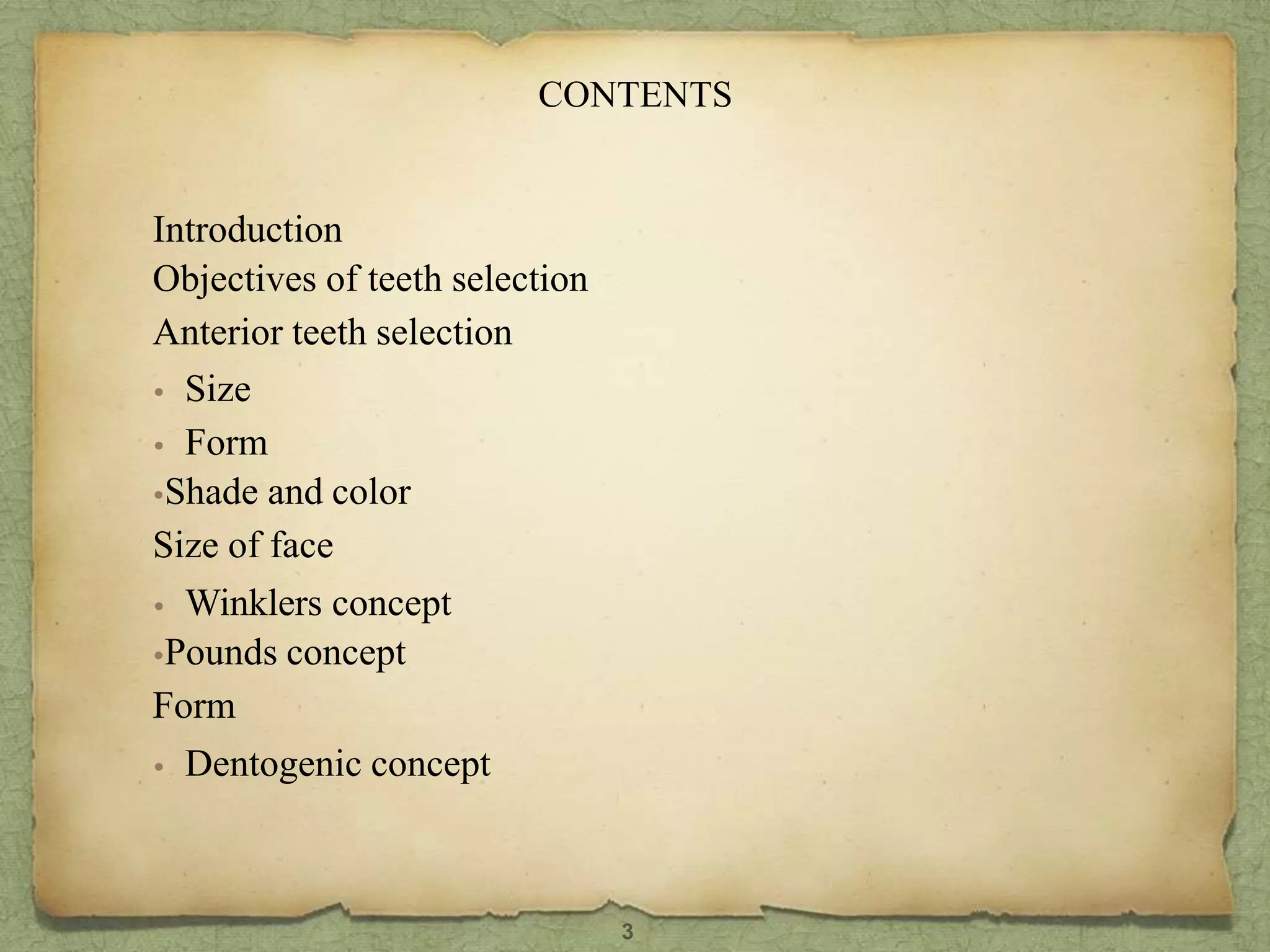 Anterior teeth selection | PPTX
