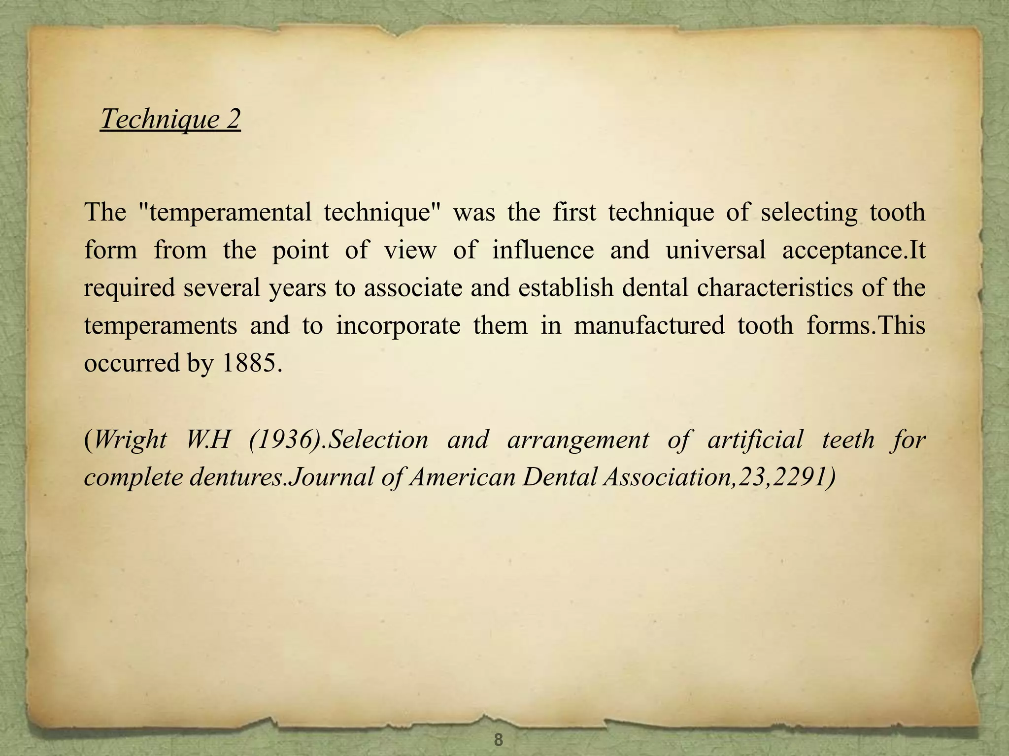 Anterior teeth selection | PPTX