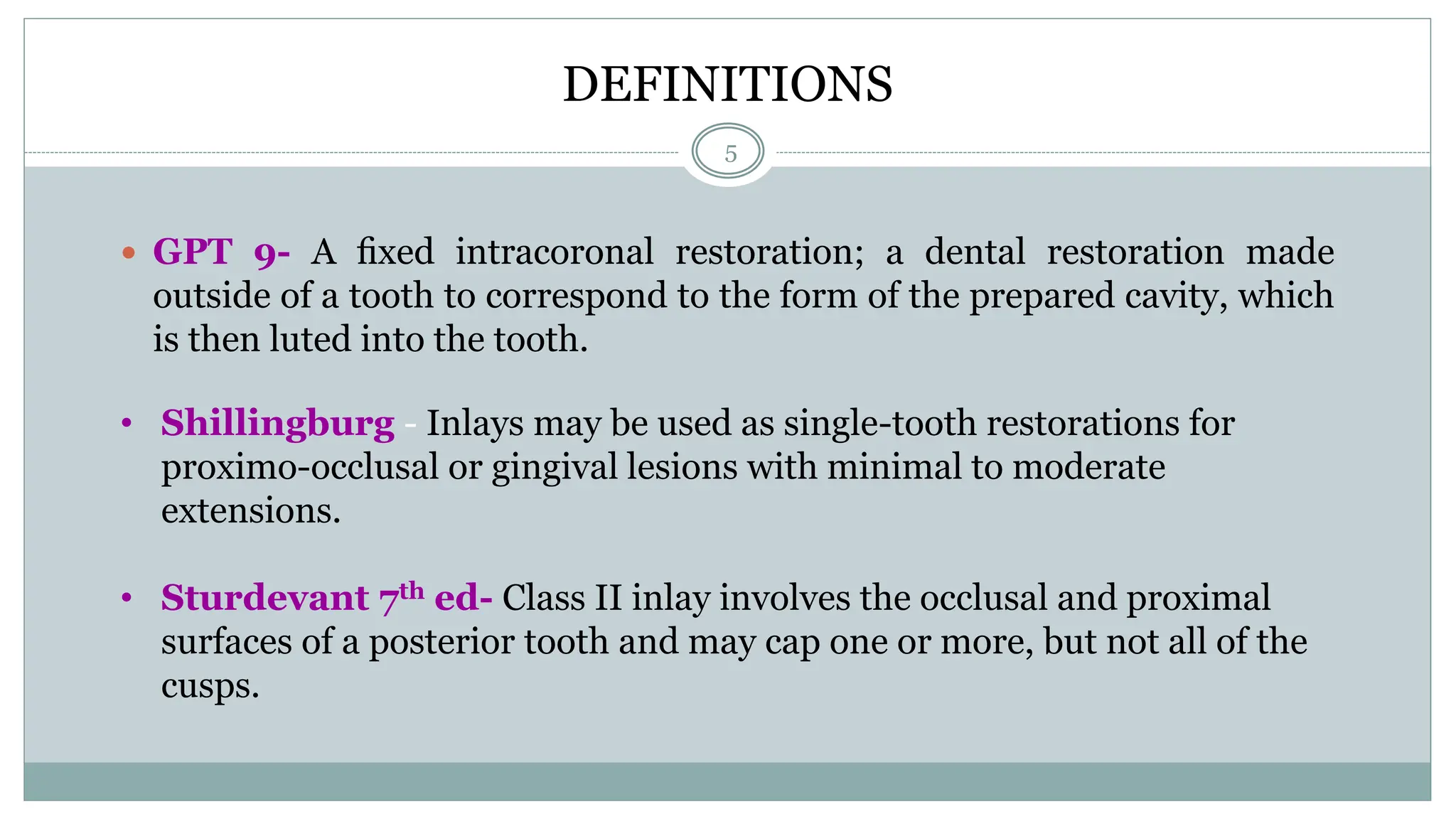 CAVITY DESIGNS FOR INLAY. | PPTX