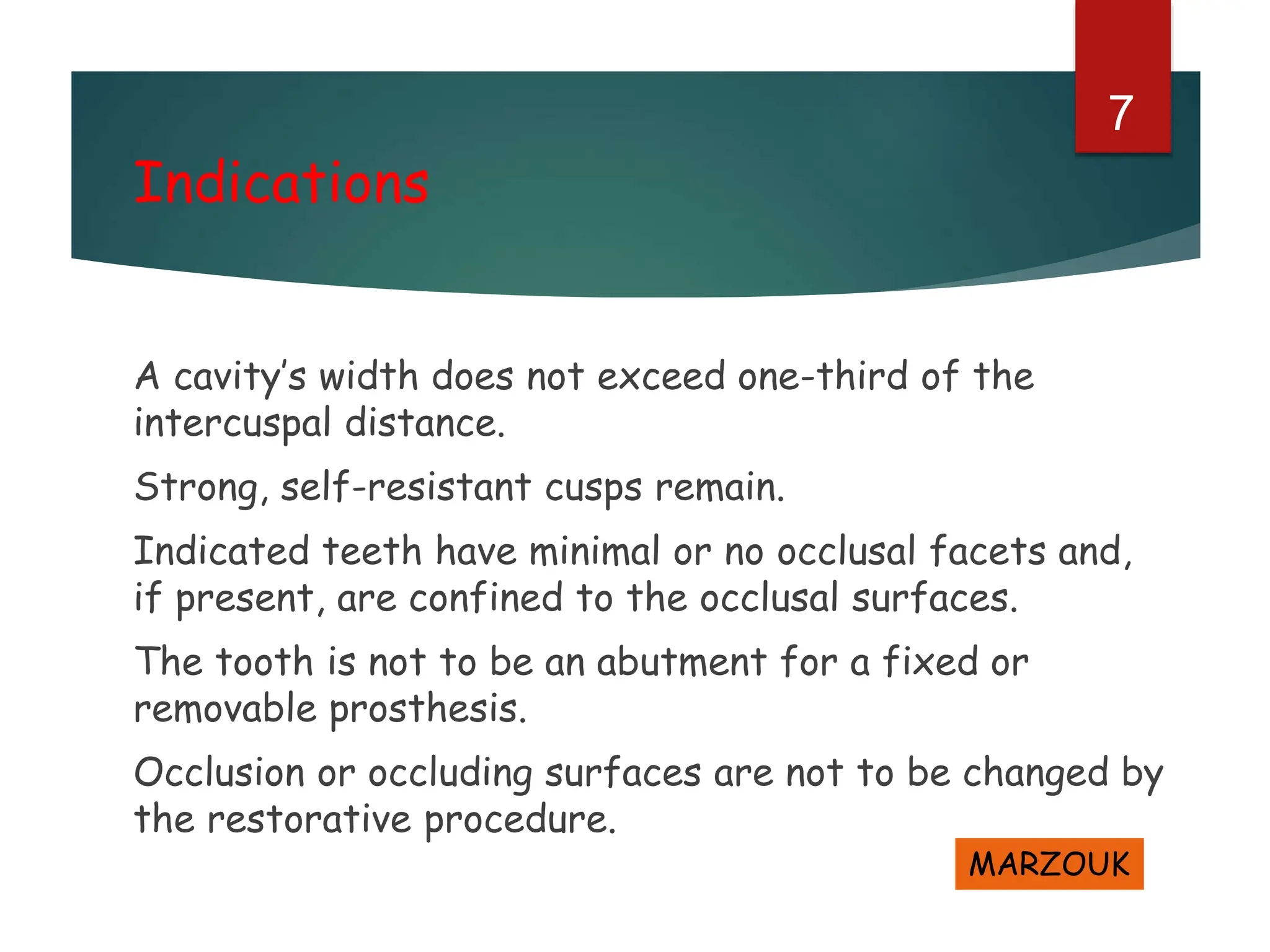 SEMINAR -inlay cavity designs | PPTX