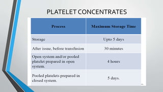 Storage of Blood Components- equipments, effects of improper storage ...