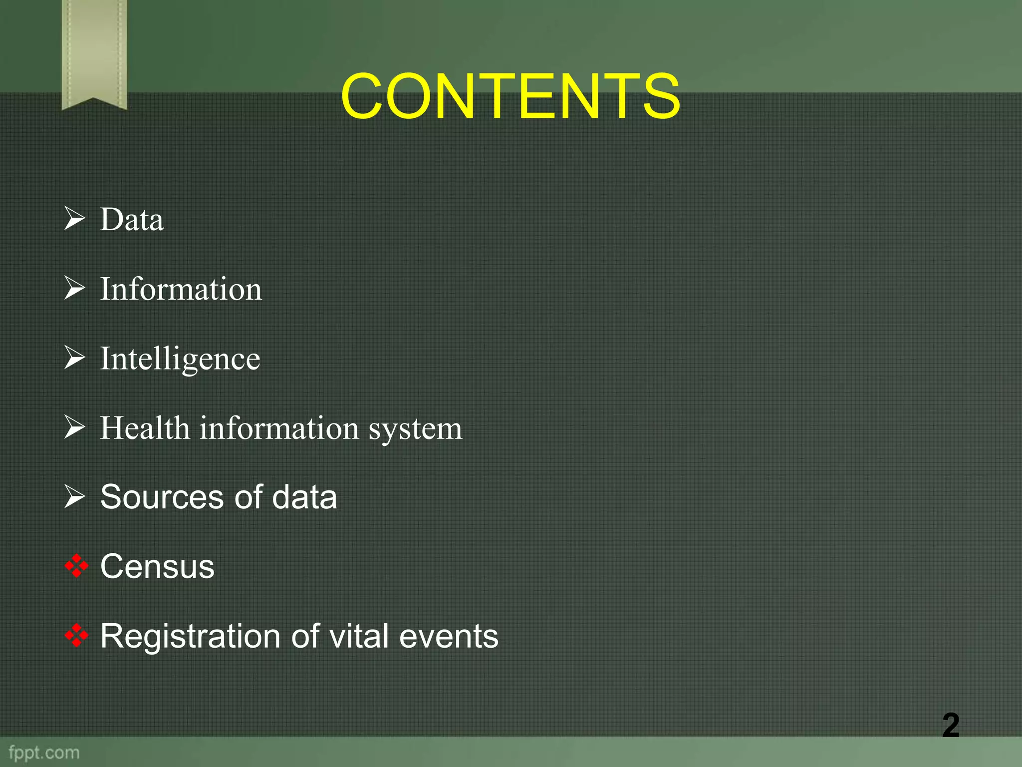Sources of Public Health Data | PPTX