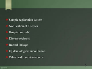 Sources of Public Health Data | PPTX