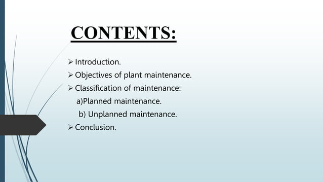 seminar on plant maintenance ENGINEERING | PPT
