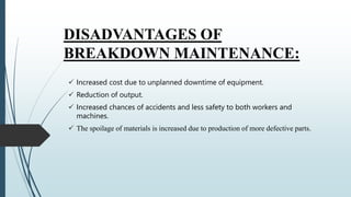 seminar on plant maintenance ENGINEERING | PPTX