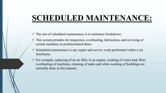seminar on plant maintenance ENGINEERING | PPT