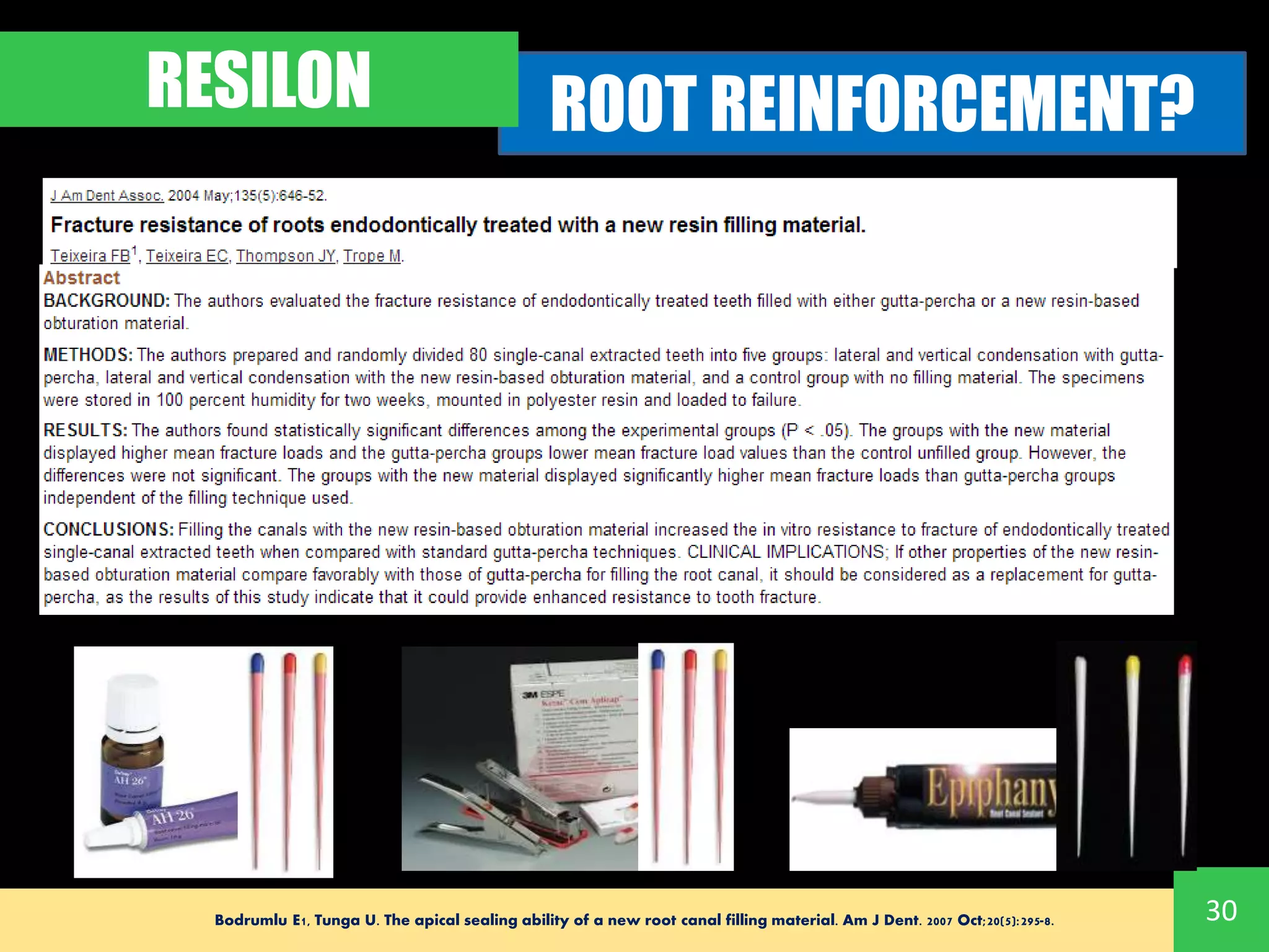 MONOBLOC IN ENDODONTICS - Root canal filling materials and concept of ...