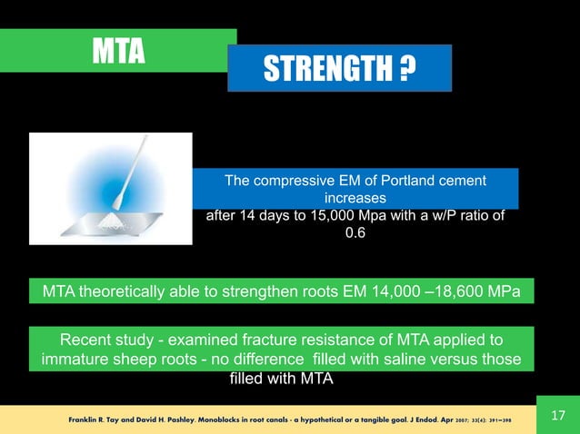 MONOBLOC IN ENDODONTICS - Root canal filling materials and concept of ...
