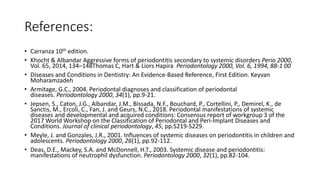 Periodontitis as a manifestation of systemic diseases | PPTX
