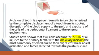 survival of reimplanted primary avulsed tooth.pptx