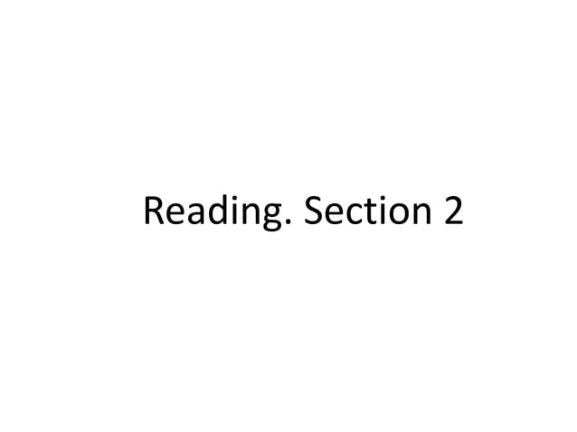 Seminar #7 reading section 2 | PPT