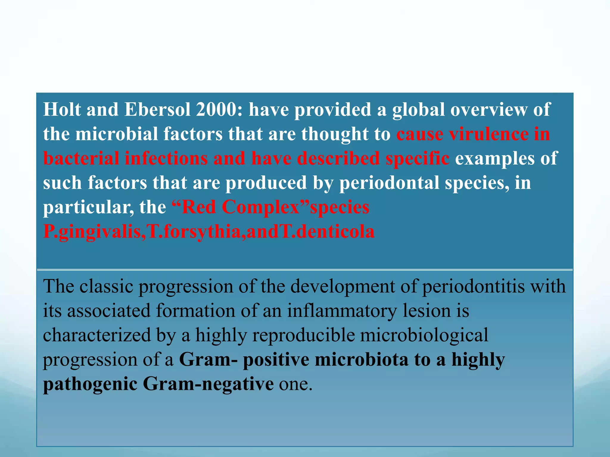 Bacterial Virulence Factors in Periodontology | PPTX