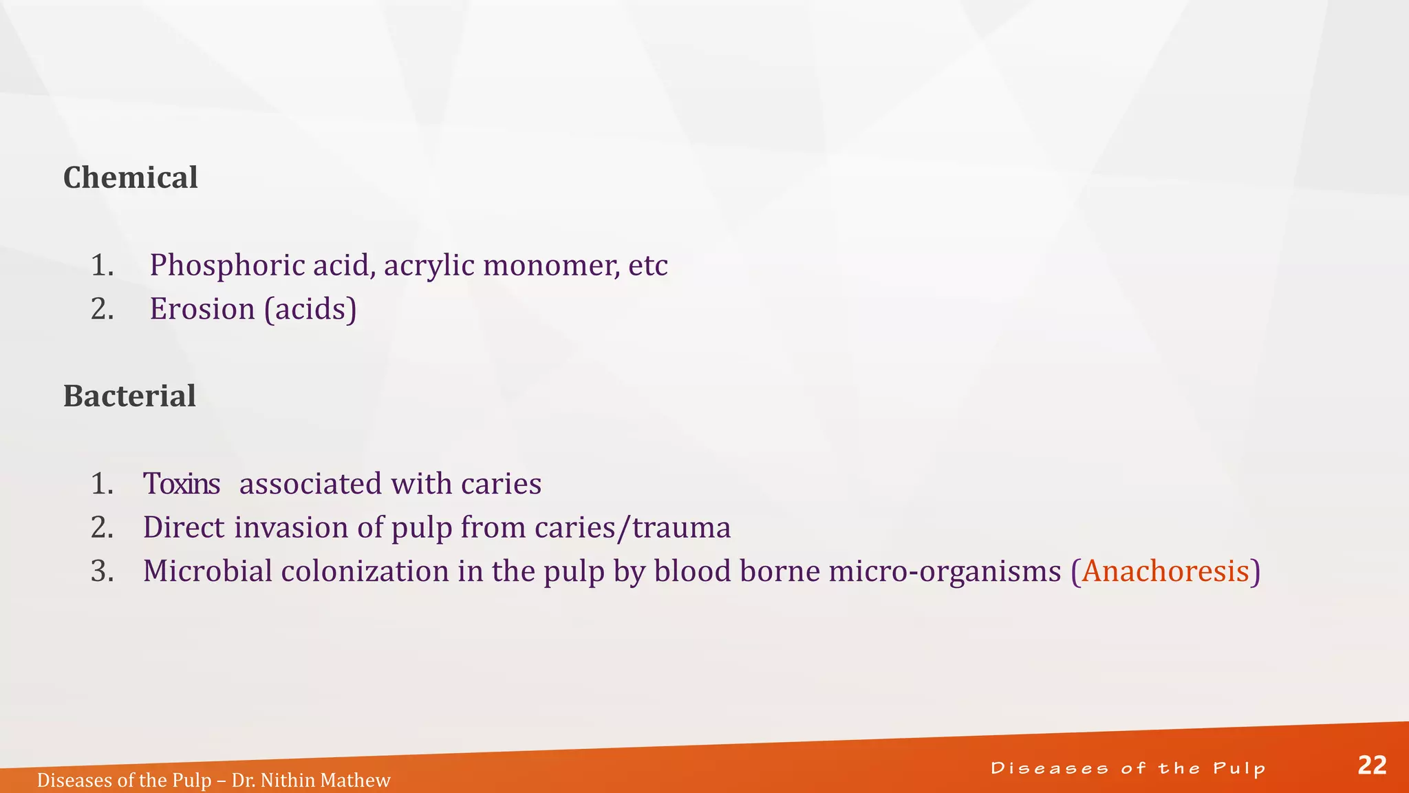 Diseases of the Pulp | PDF