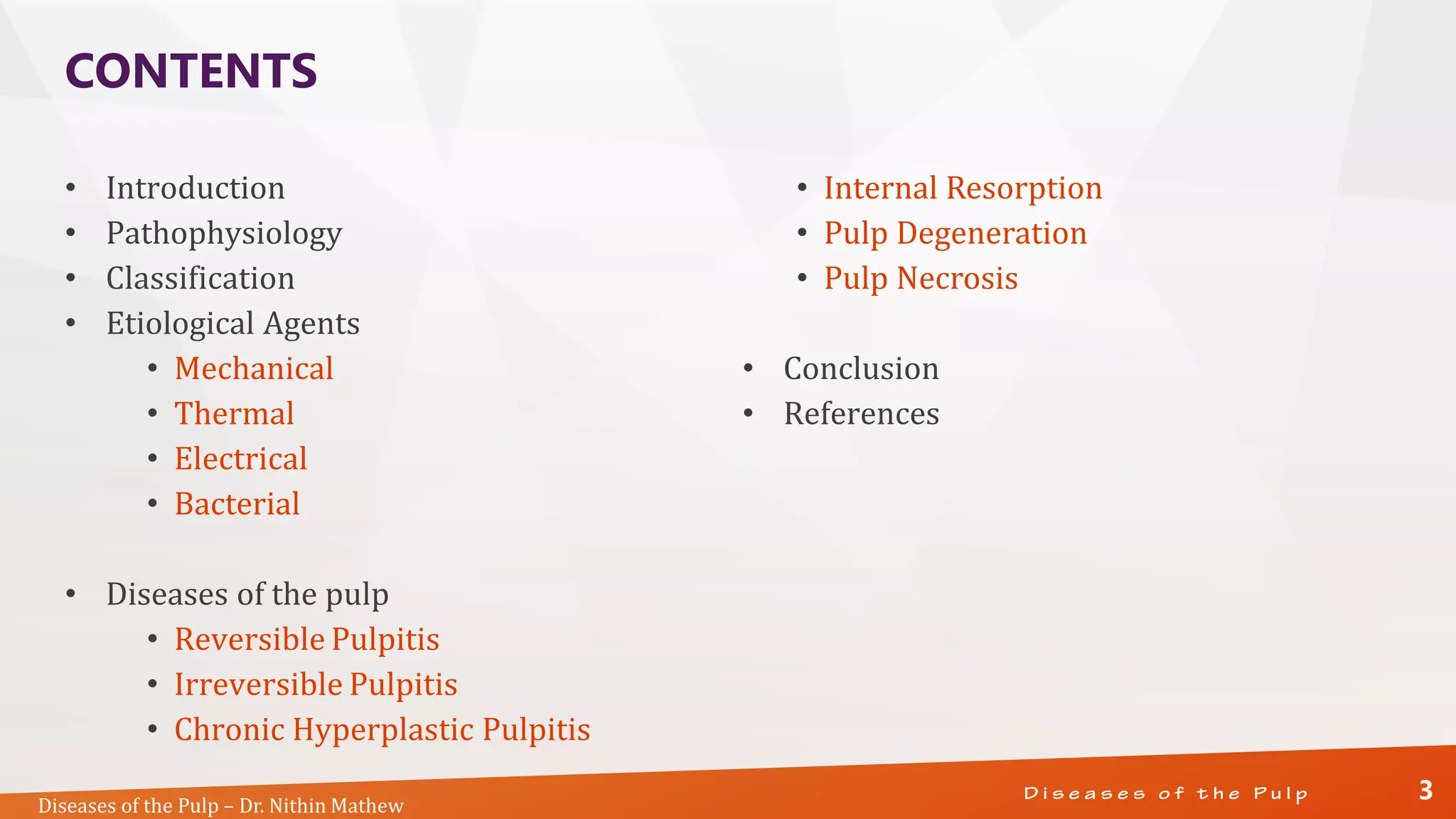 Diseases of the Pulp | PDF