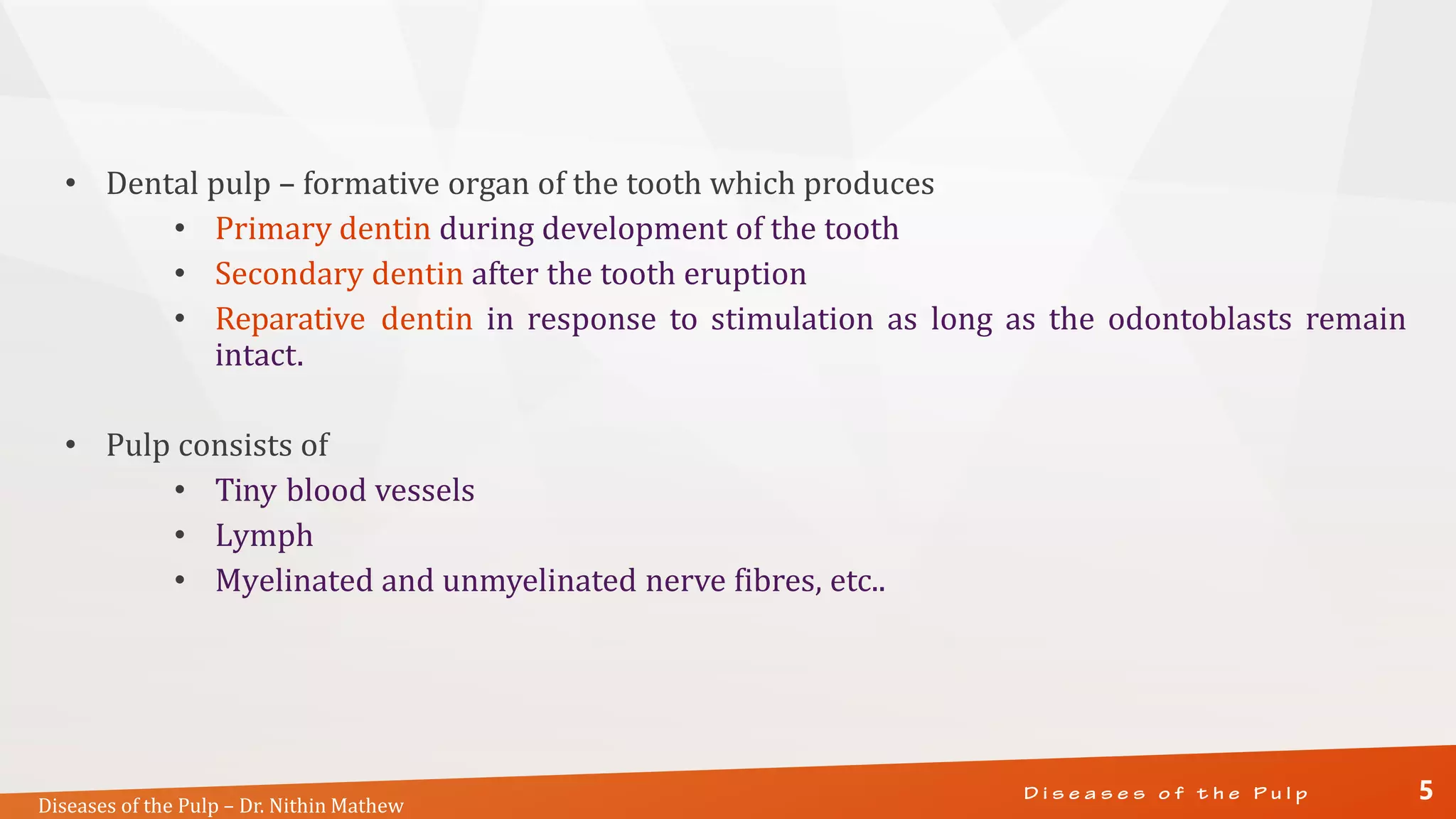 Diseases of the Pulp | PDF