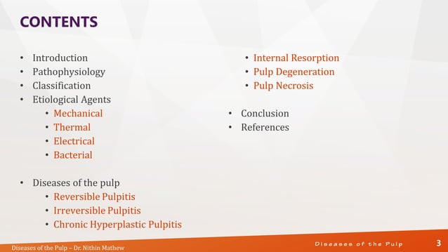 Diseases of the Pulp | PDF