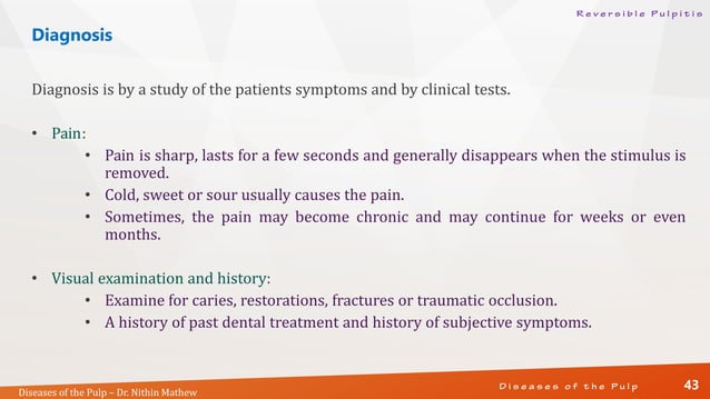 Diseases of the Pulp | PDF