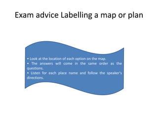 Seminar #8 listening section 2 multiple choice & labelling a map, plan ...