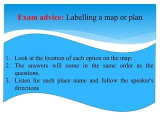 Seminar #8 listening section 2 multiple choice & labelling a map, plan ...