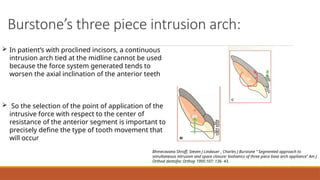 biomechanics of incisor intrusion and retraction | PPTX