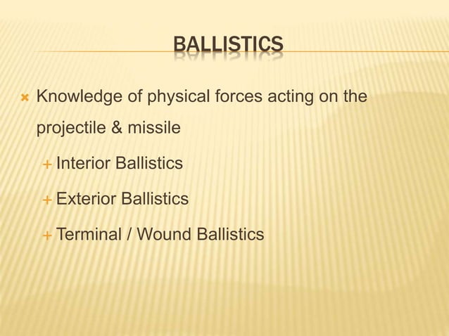 Firearms and Explosive injuries | PPTX