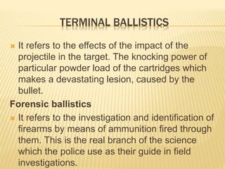 Firearms and Explosive injuries | PPTX