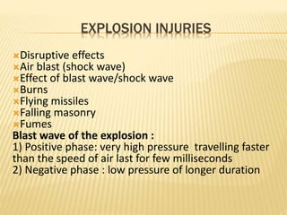Firearms and Explosive injuries | PPTX