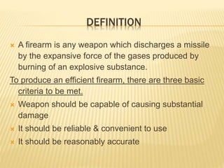 Firearms and Explosive injuries | PPTX