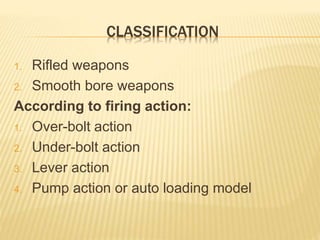 Firearms and Explosive injuries | PPTX