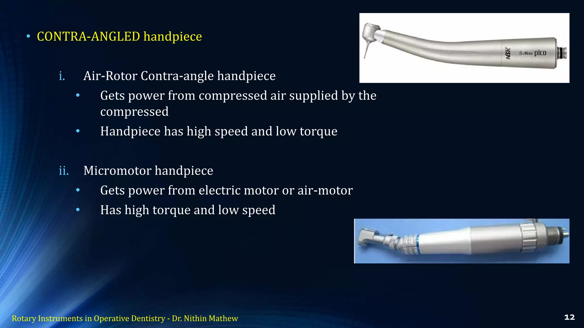 Rotary Instruments in Operative Dentistry | PDF