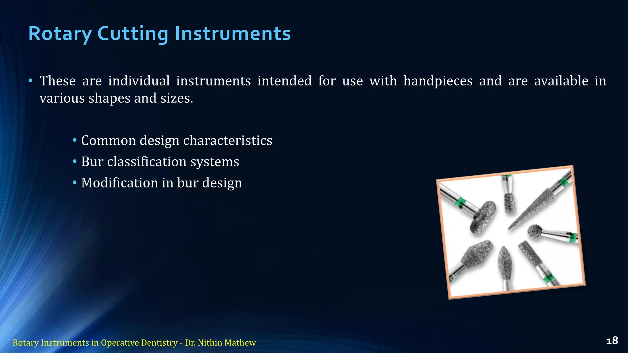 Rotary Instruments in Operative Dentistry | PDF