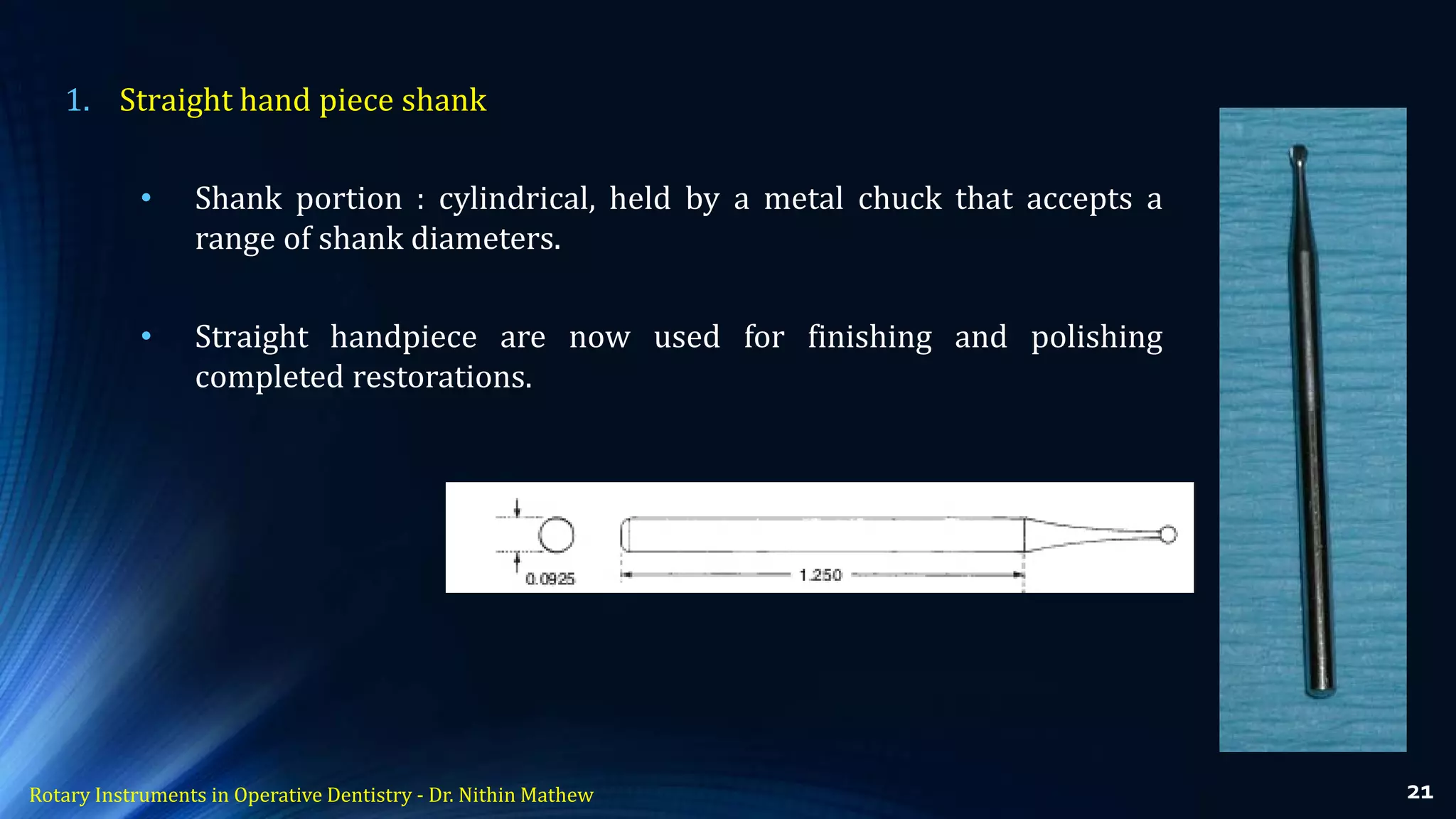 Rotary Instruments in Operative Dentistry | PDF