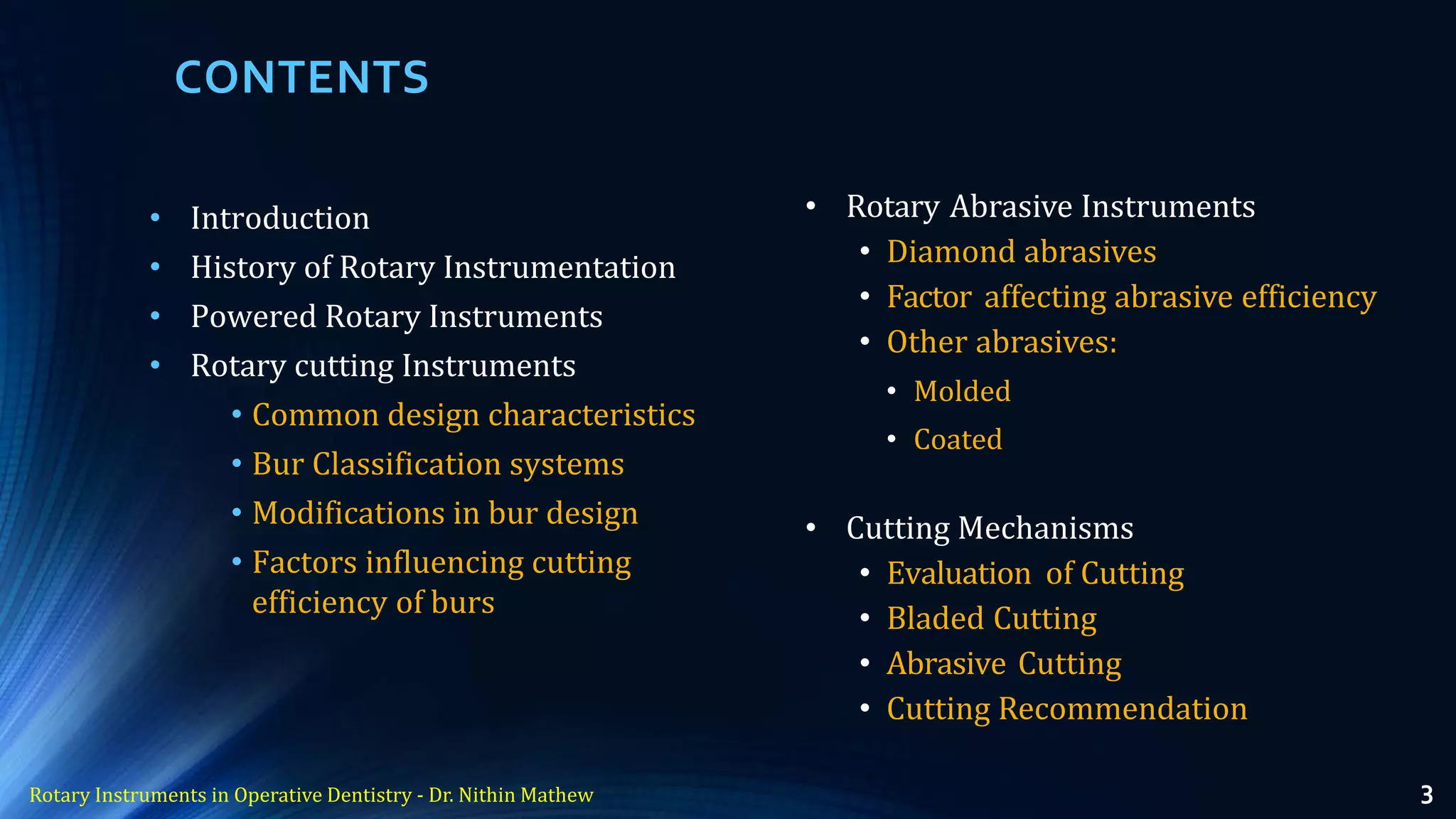 Rotary Instruments in Operative Dentistry | PDF
