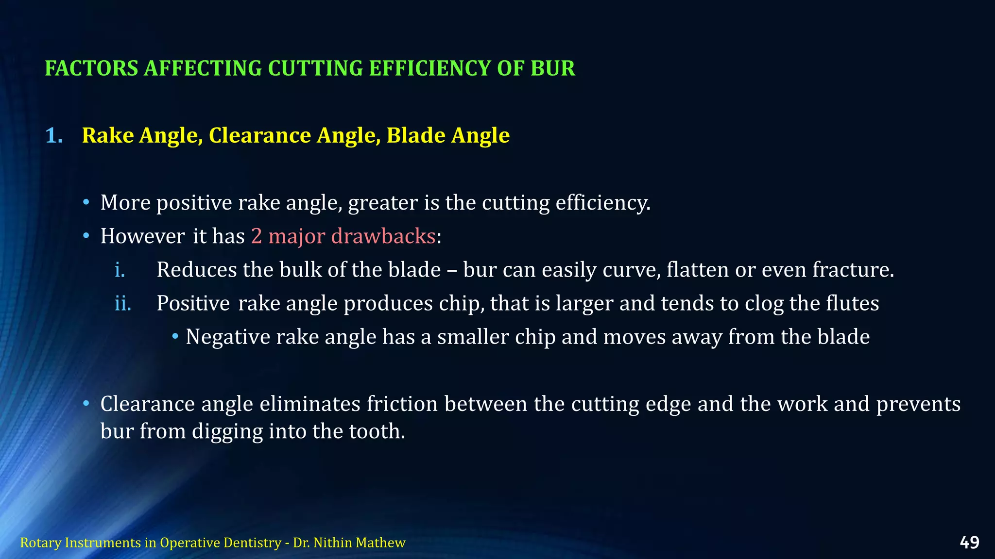 Rotary Instruments in Operative Dentistry | PDF